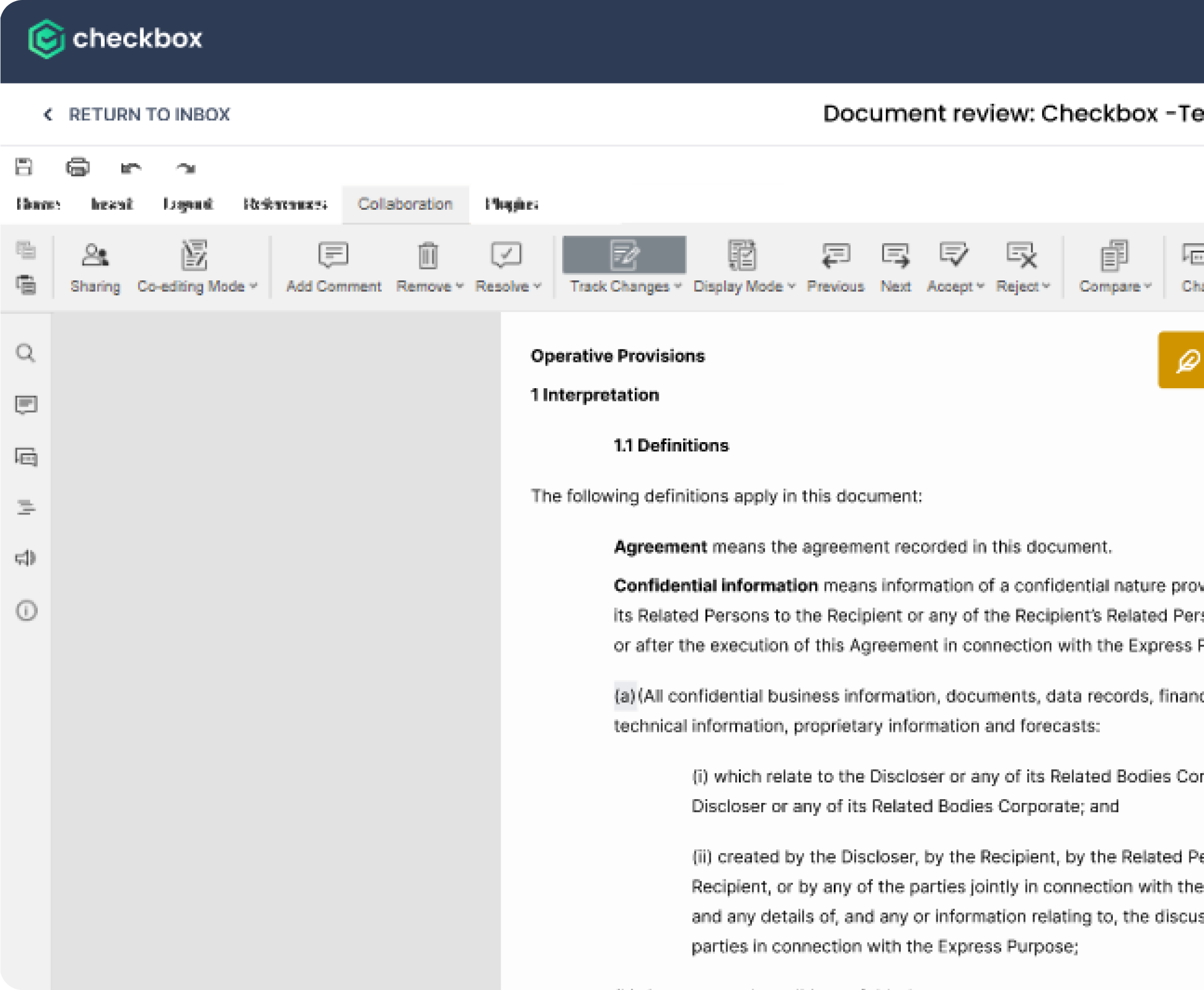 Procurement Framework Template - Checkbox